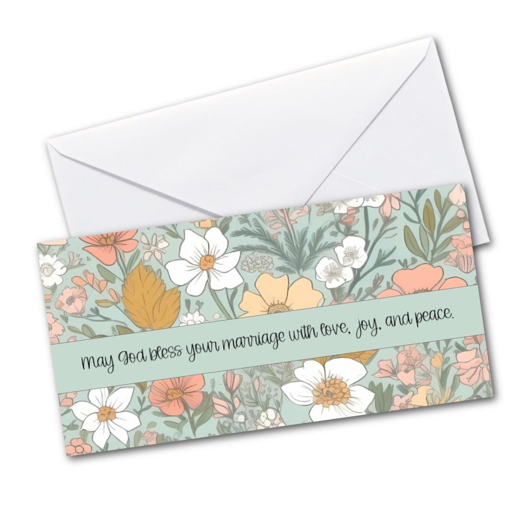 Wedding Money Card, Money Wedding Card, Wedding Money Card, Floral ...
