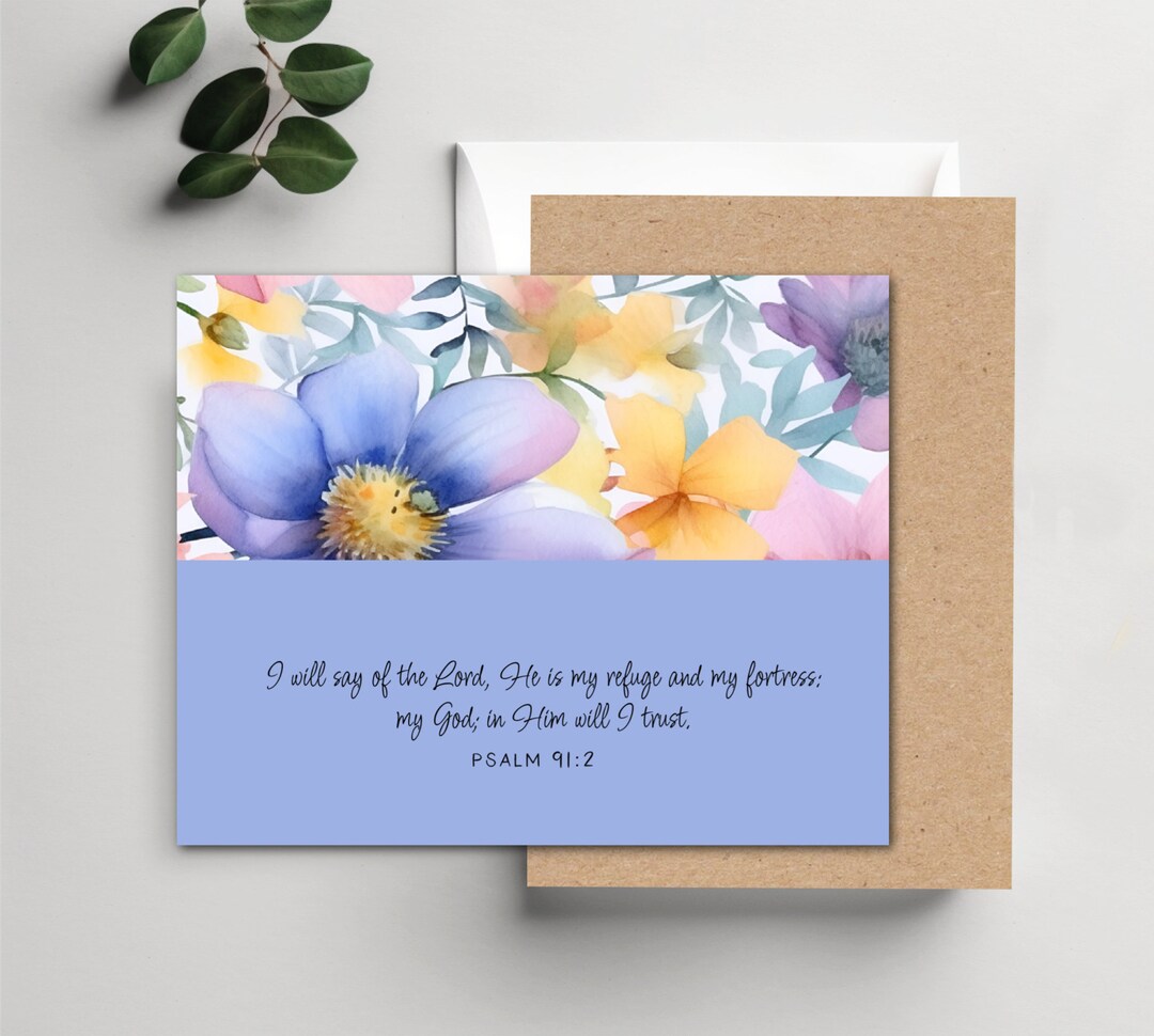 Floral Christian Note Cards: Scripture Bible Verse Greeting Cards - Etsy
