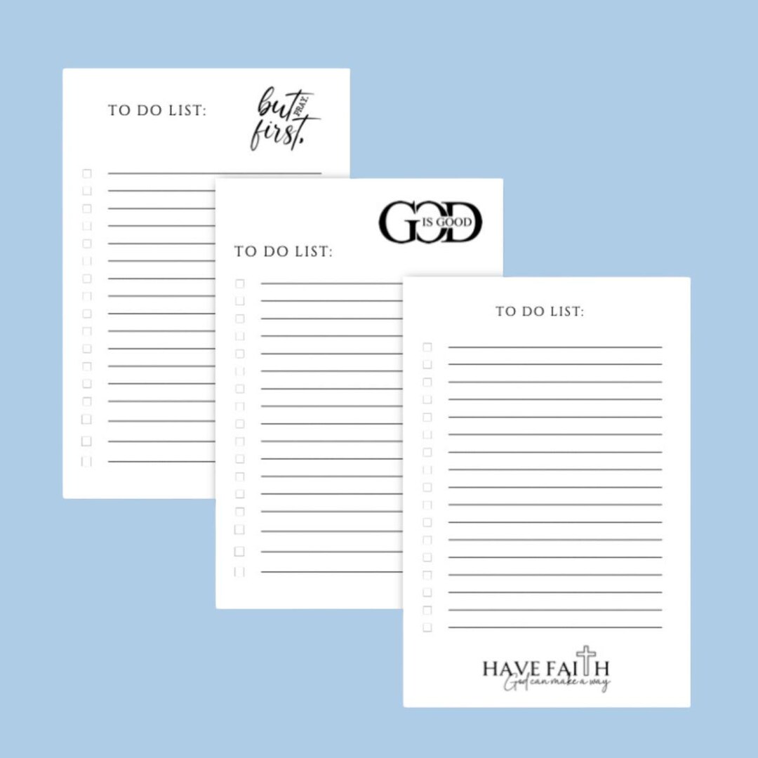 Christian Note Pads, Bible Verse Note Pads, Christian to Do List ...