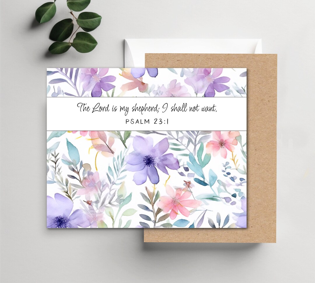 Floral Christian Note Cards: Scripture Bible Verse Greeting Cards - Etsy