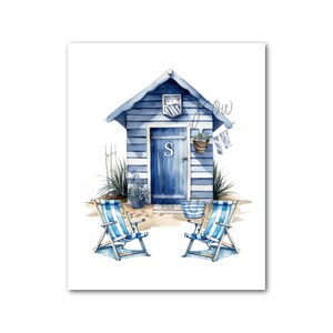 Custom Beach House Print | Personalized Beach House Print | Beach Wall ...