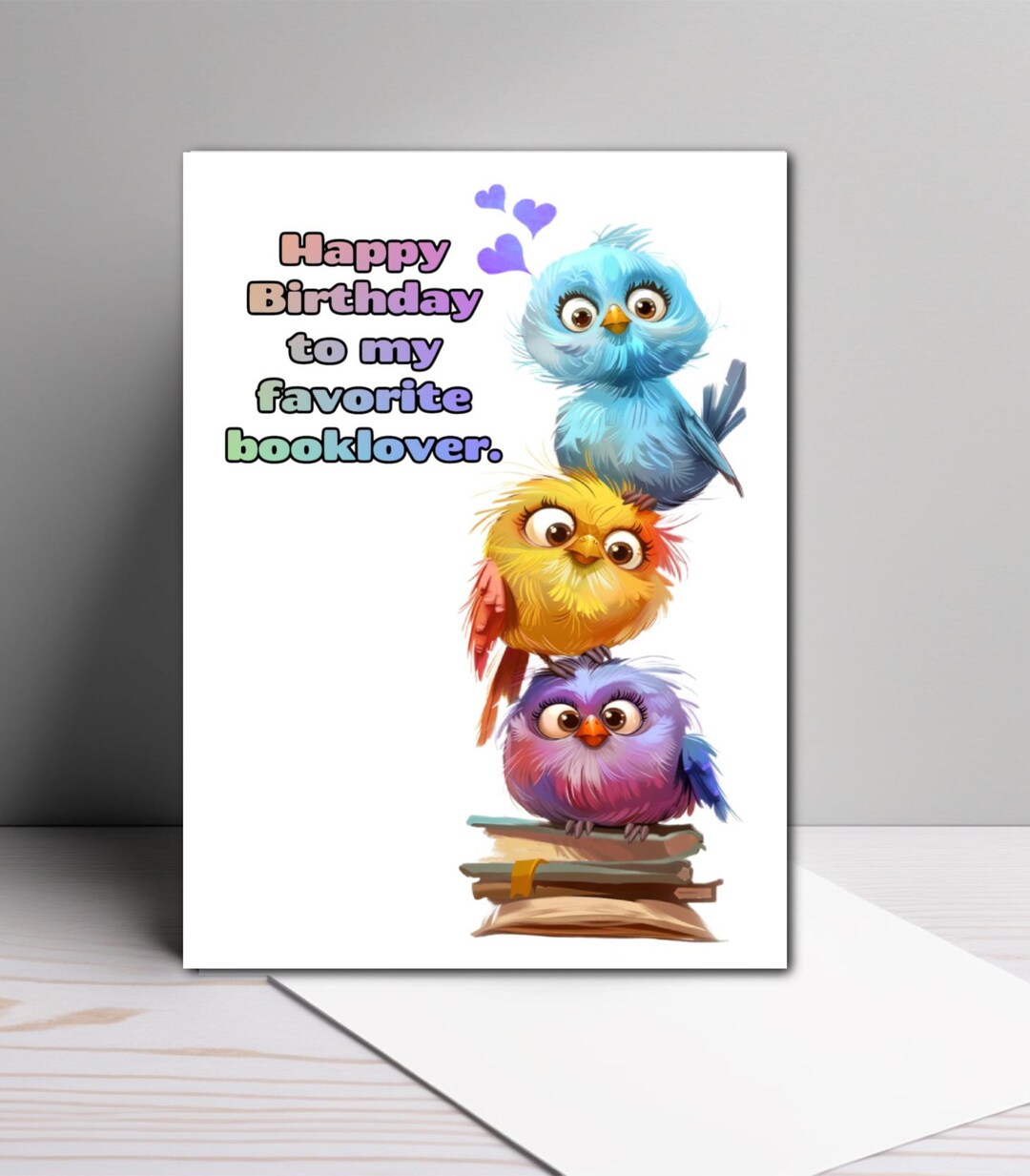 Book Lover Birthday Card, Birthday Card for Book Lovers, Birthday Card ...