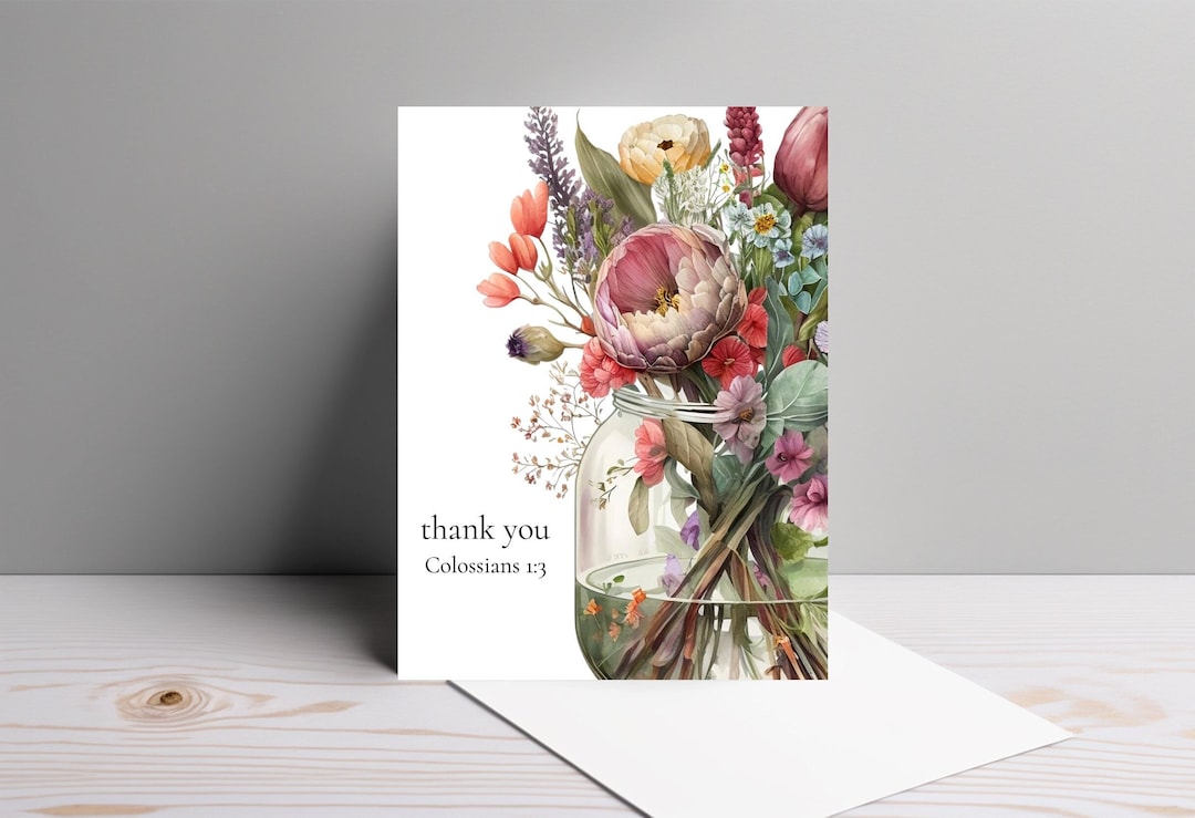 Christian Thank You Cards, Christian Note Cards, Thank You Cards, Blank ...