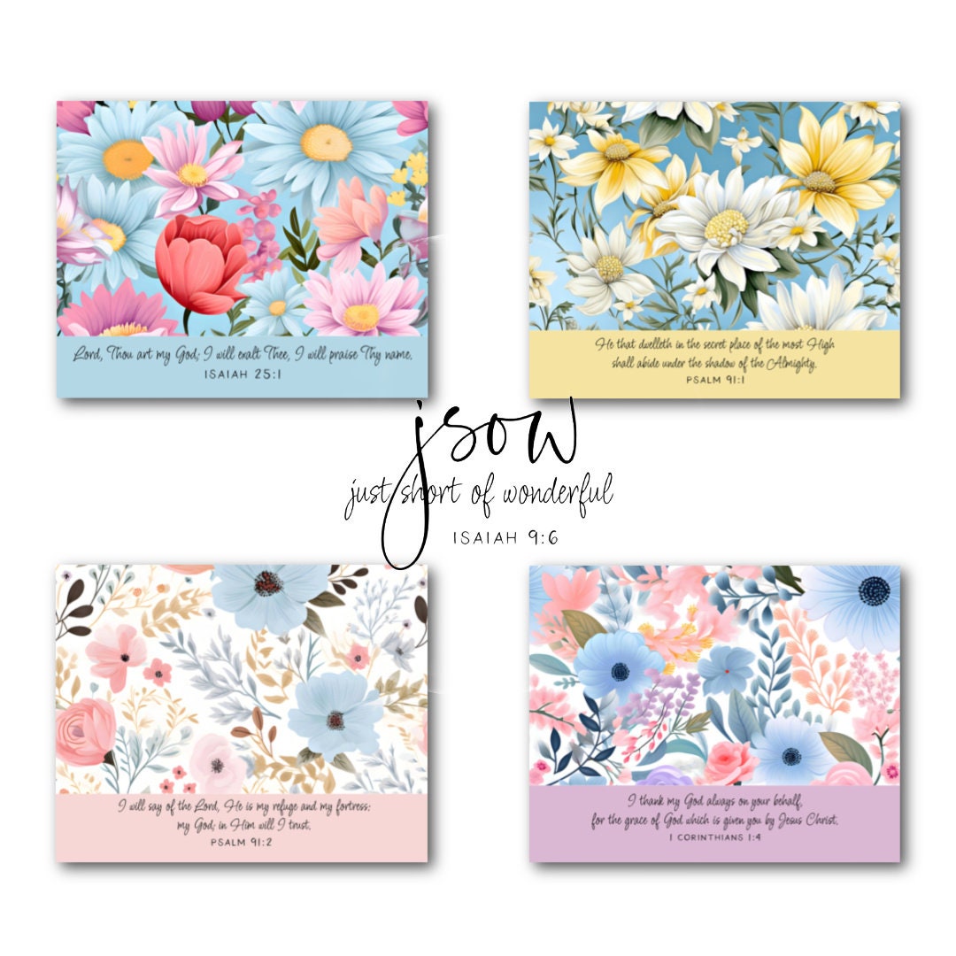 Christian Note Cards, Christian Greeting Cards, Scripture Note Cards ...