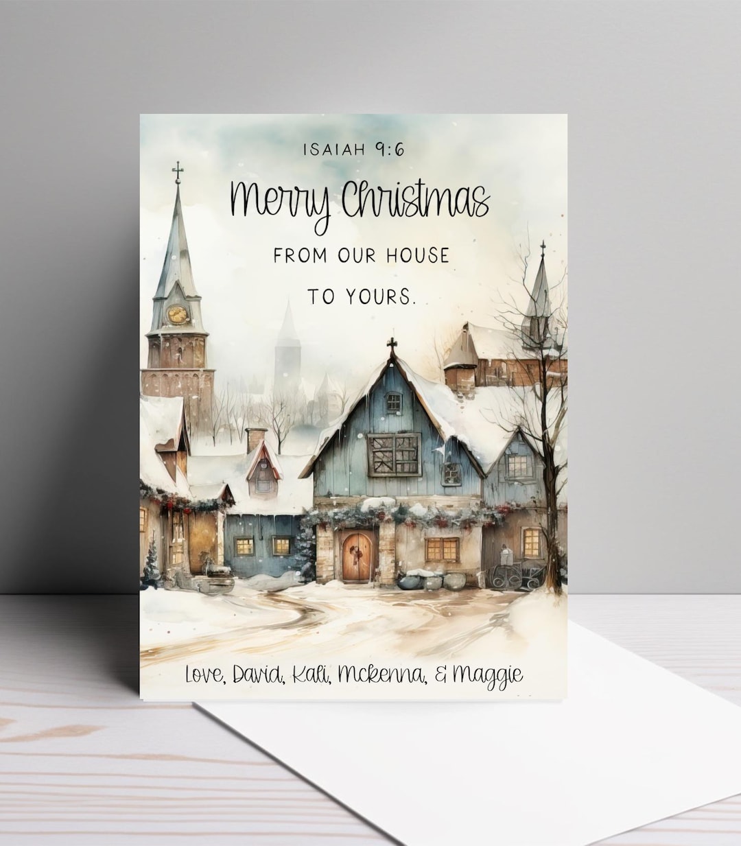 Personalized Christian Christmas Cards, Personalized Christmas Holiday ...