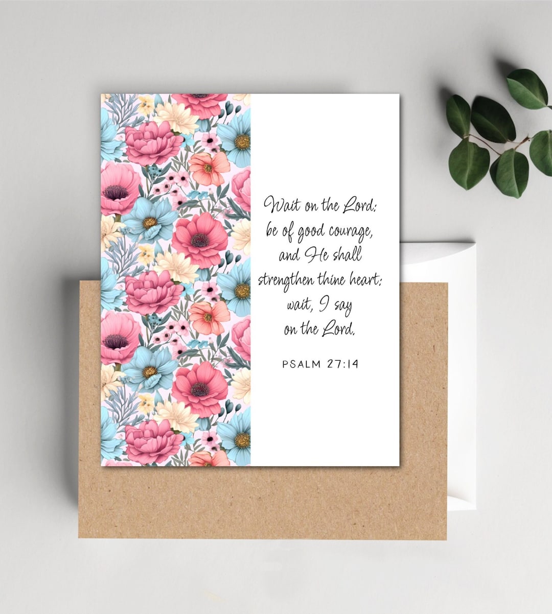 Floral Christian Note Cards: Scripture Bible Verse Greeting Cards - Etsy