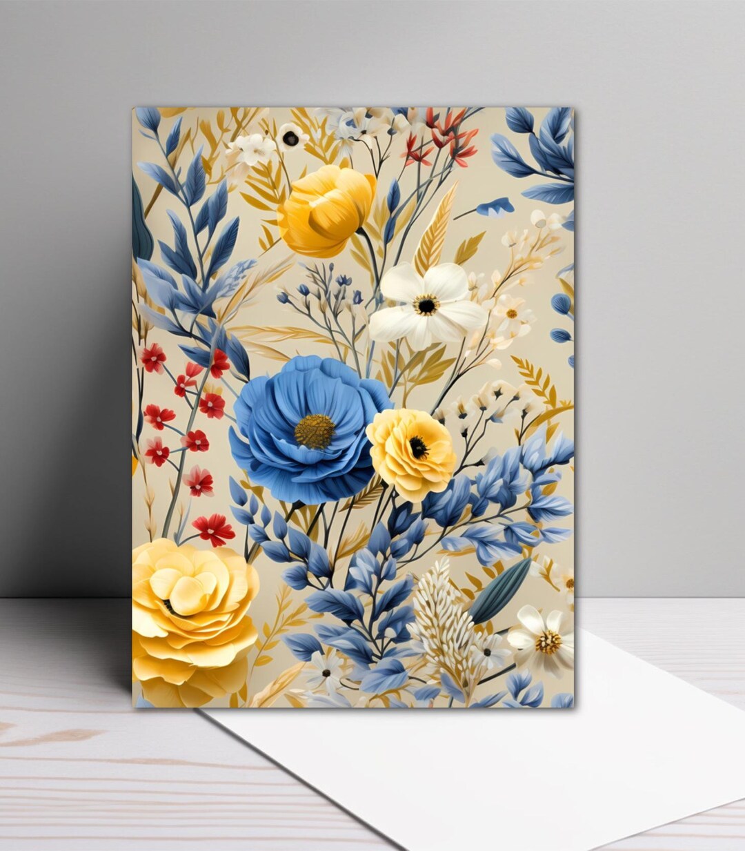Floral Note Card Set: Watercolor Flower Stationery, Blank Inside - Etsy