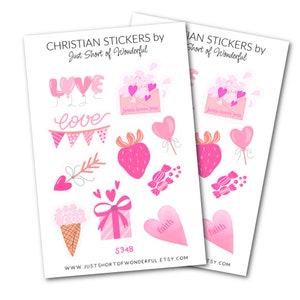 Christian Stickers, Christian Sticker Sheet, Vinyl Sticker, Bible Verse ...