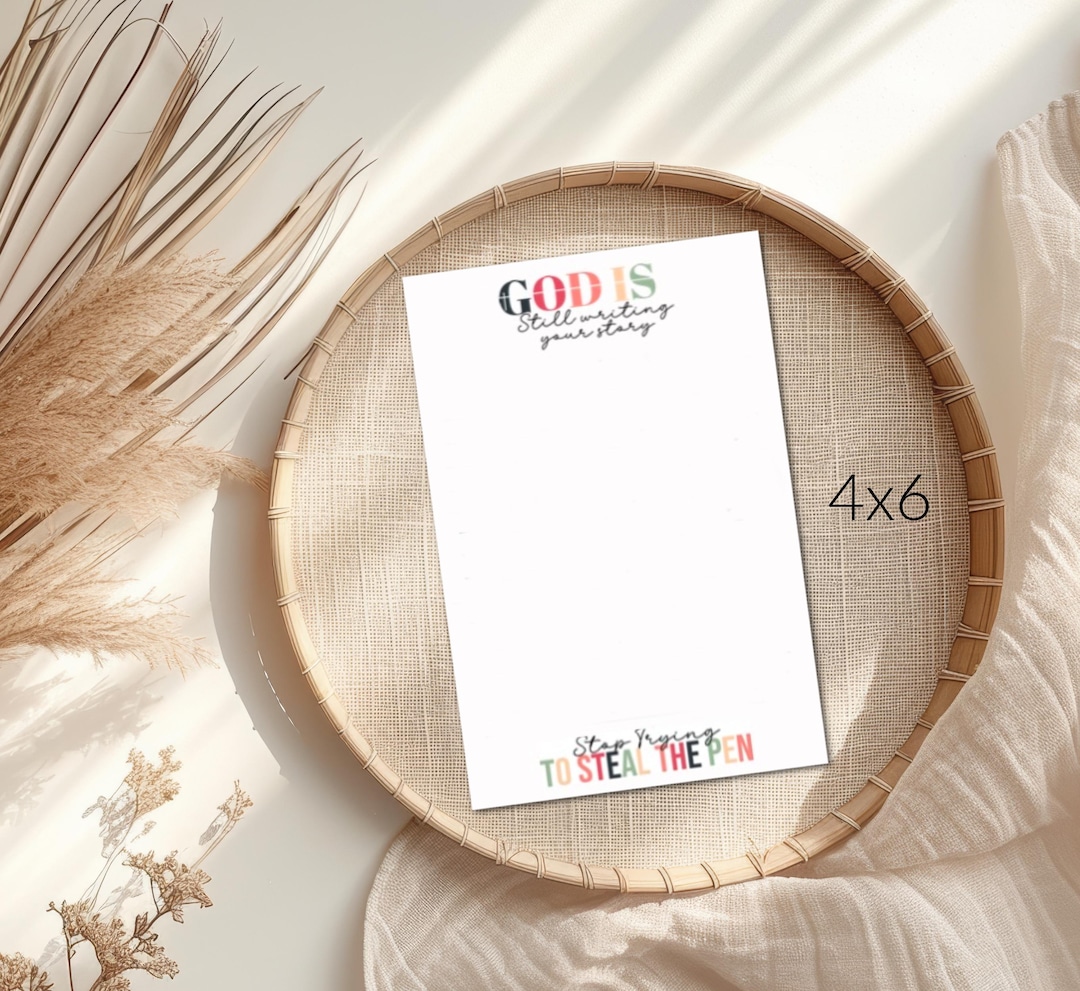 Christian Notepad Set: Inspirational Bible Verse, 5 Designs (4x6 in Pad ...