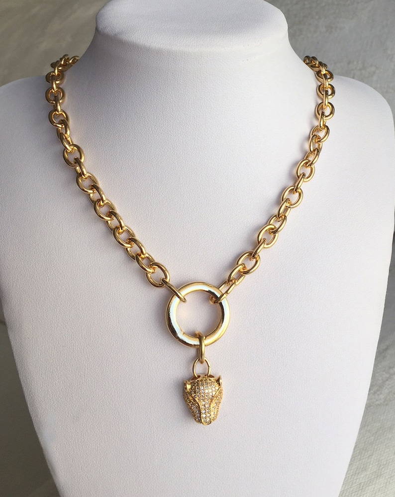 Gold Choker Gold Wide Necklace Gold Statement Necklace Gold - Etsy