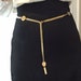 Chain Belt Vintage Gold Chain Belt Link Metal Belt 90s Chain - Etsy