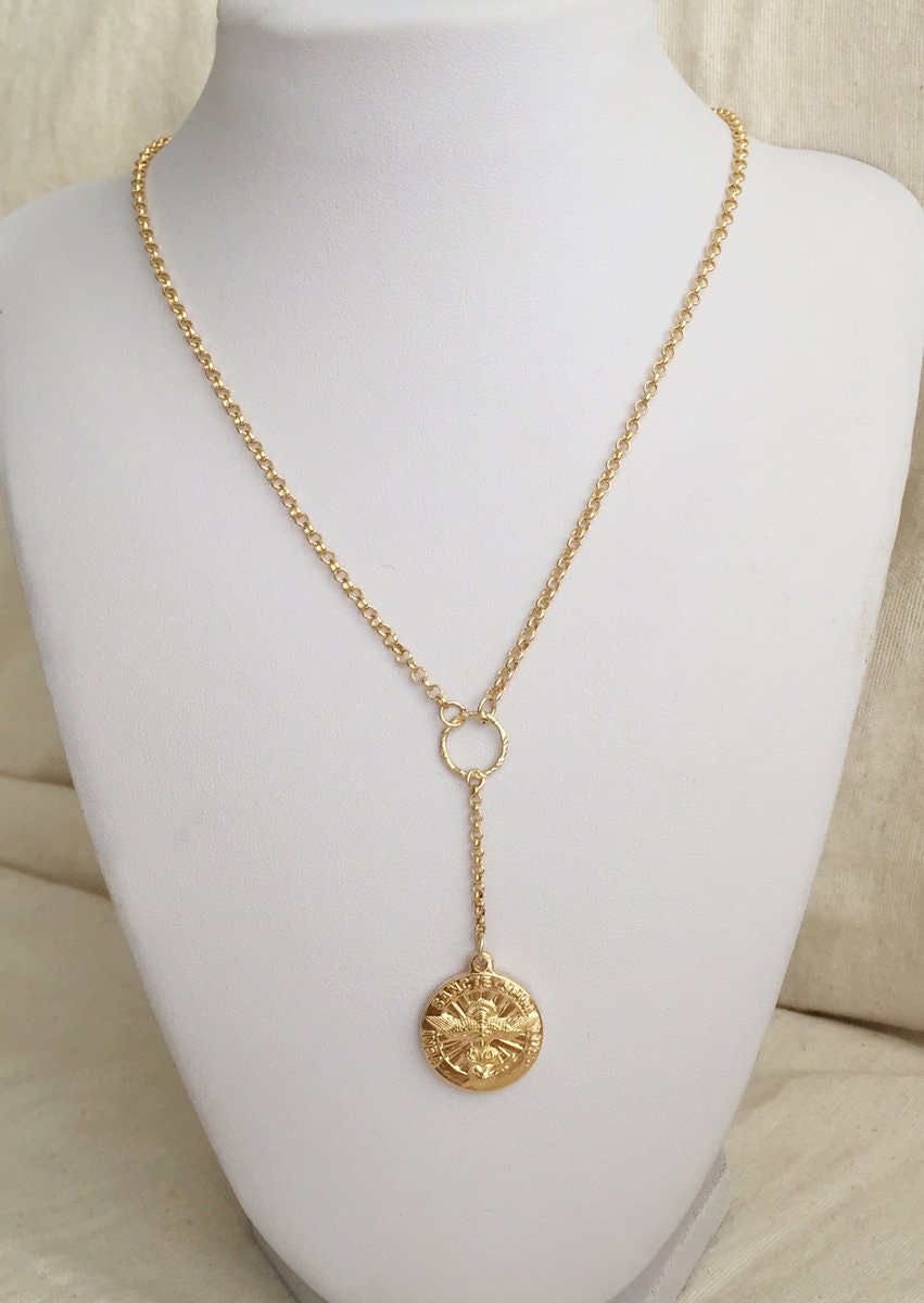 Coin Necklace Gold Coin Necklace Necklaces for Men Man Gold | Etsy