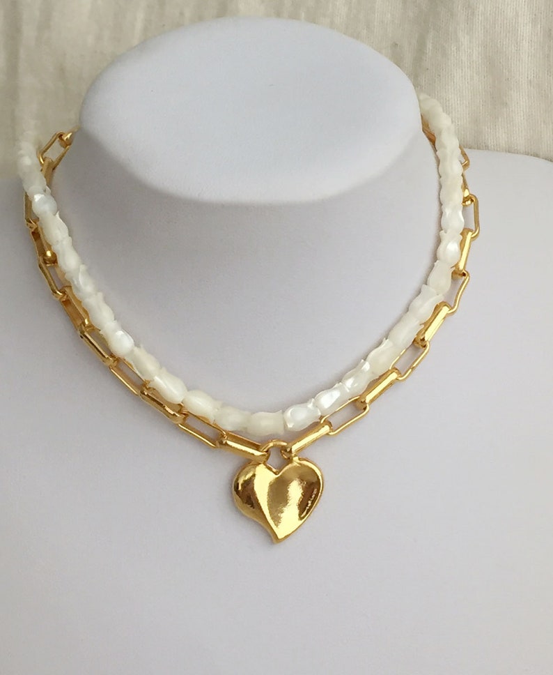 Collar de surf blanco concha collar blanco gargantilla blanca - Etsy España