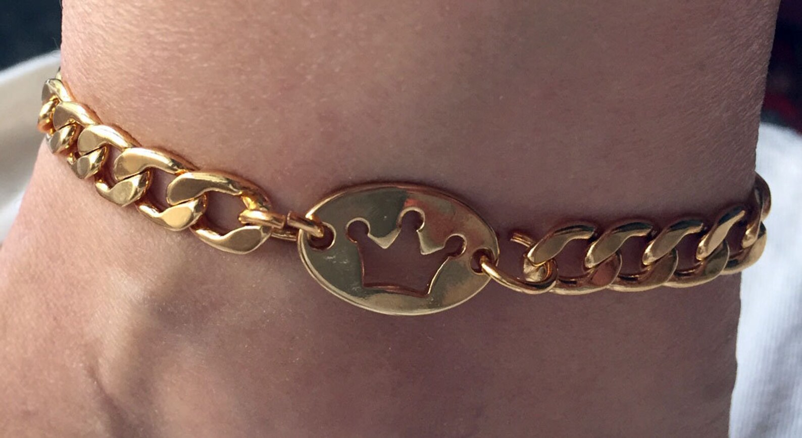 Anklet Gold Anklets Gold Curb Chain Anklet Thick Curb Chain - Etsy