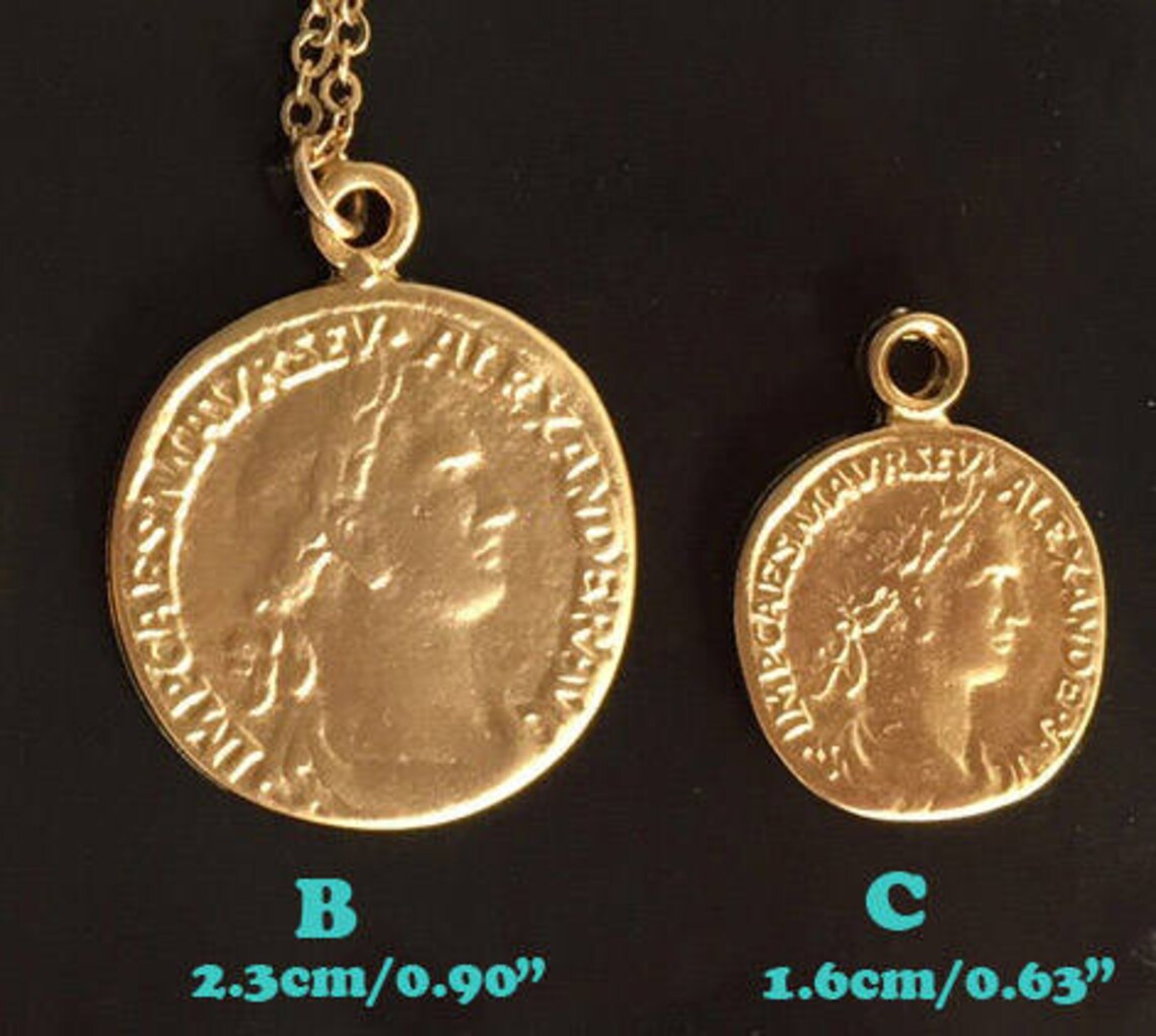 Gold coin necklace Greece gold coin necklace Gold coin | Etsy
