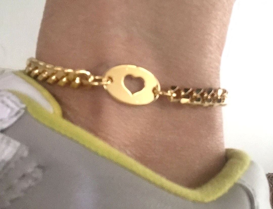 Anklet Gold Anklets Gold Curb Chain Anklet Thick Curb Chain Anklet Link ...