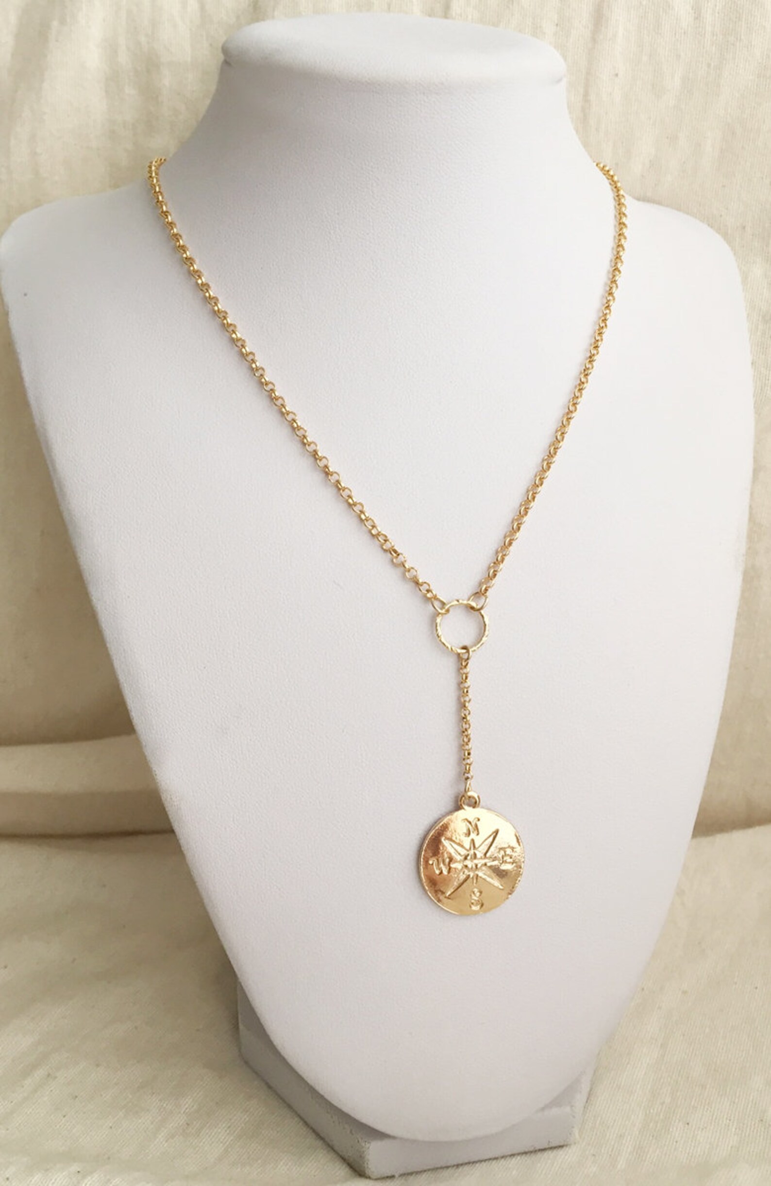 Coin Necklace Gold Coin Necklace Necklaces for Men Man Gold | Etsy