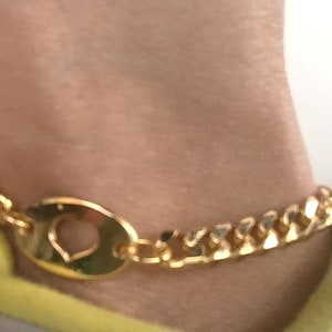 Anklet Gold Anklets Gold Curb Chain Anklet Thick Curb Chain Anklet Link ...