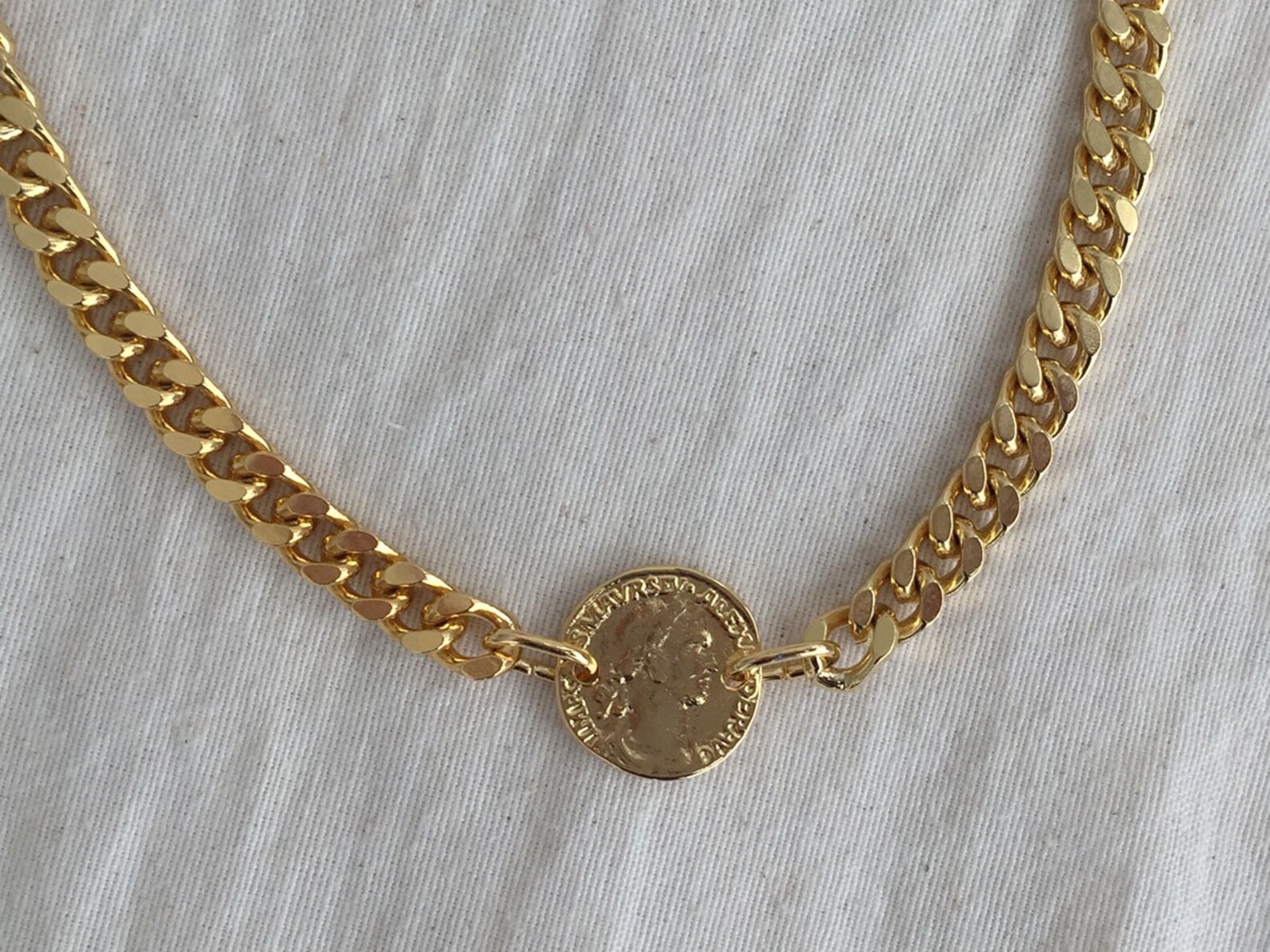 Gold Coin Necklace Greece Coin Necklace Medallion Necklace - Etsy