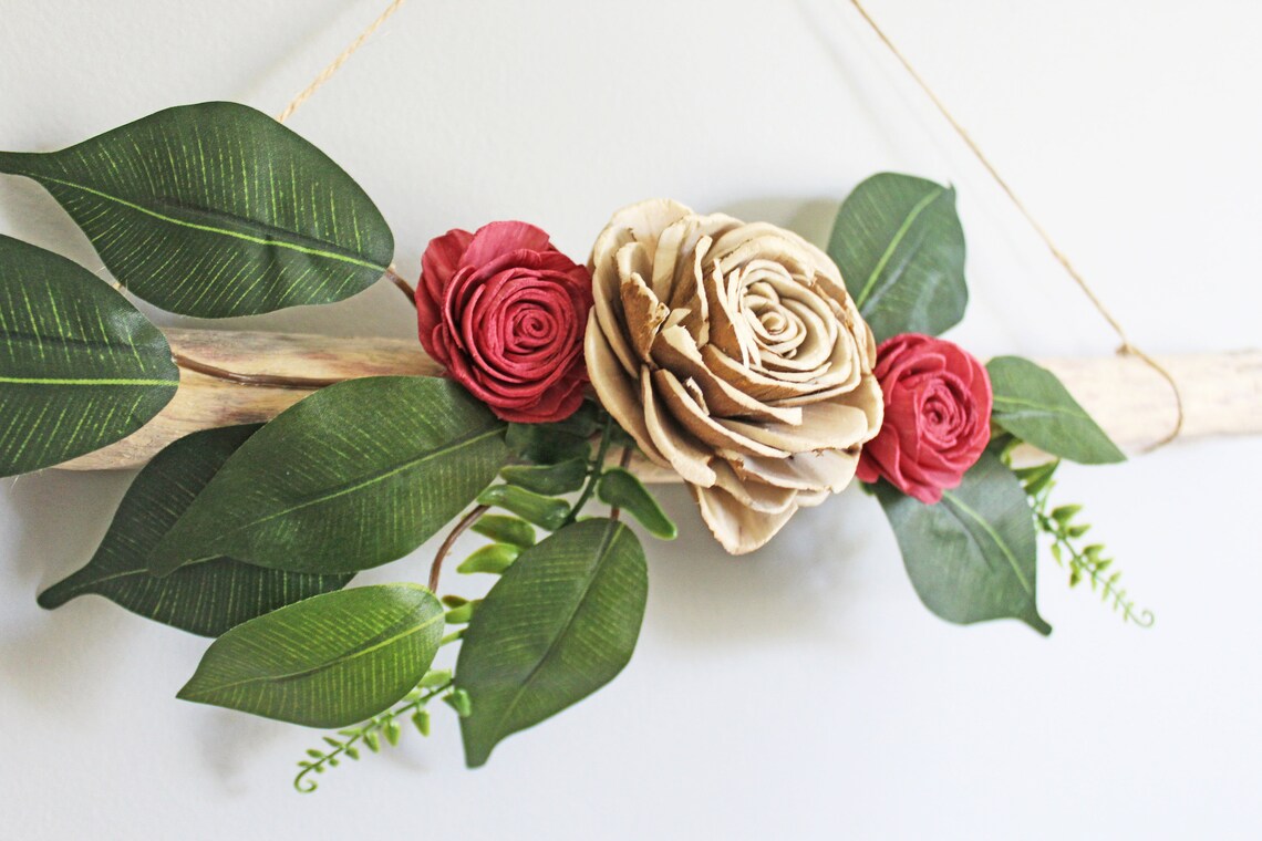 Boho Home Decor Flower Wall Hanging Boho Flower Wall | Etsy