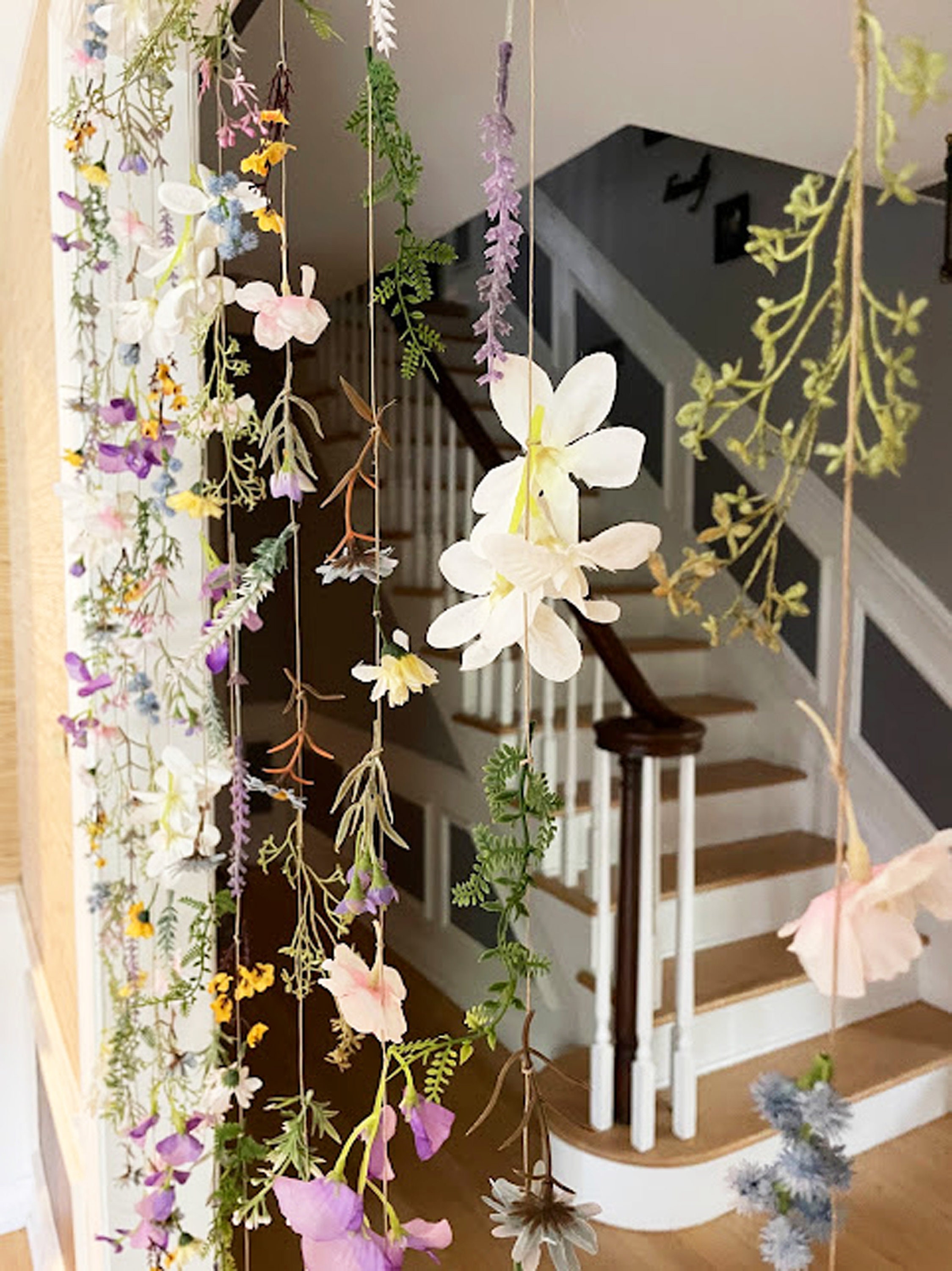 Wildflower Garland, Hanging Flowers, Wedding Flower Garland, Hanging ...