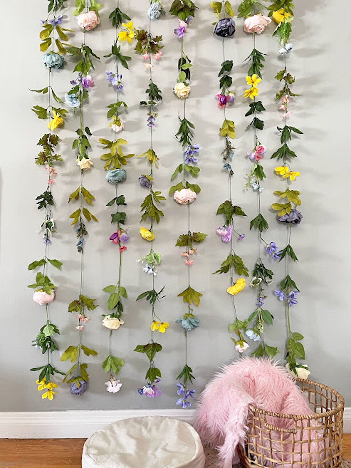 Flower Garland Wall Decor Flower Garland Hanging Flower - Etsy