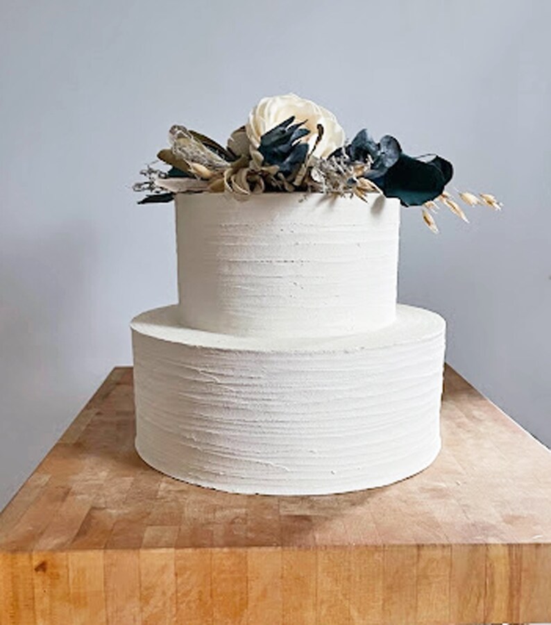 Large Rustic Cake Topper Wedding Cake Flowers Natural Cake - Etsy