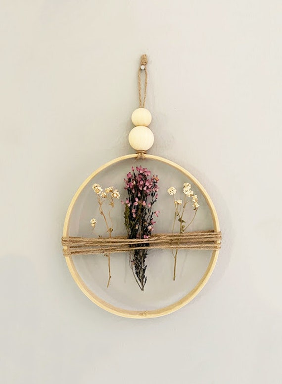 Earthy Decor Boho Wall Decor Floral Wreath Natural Wall | Etsy