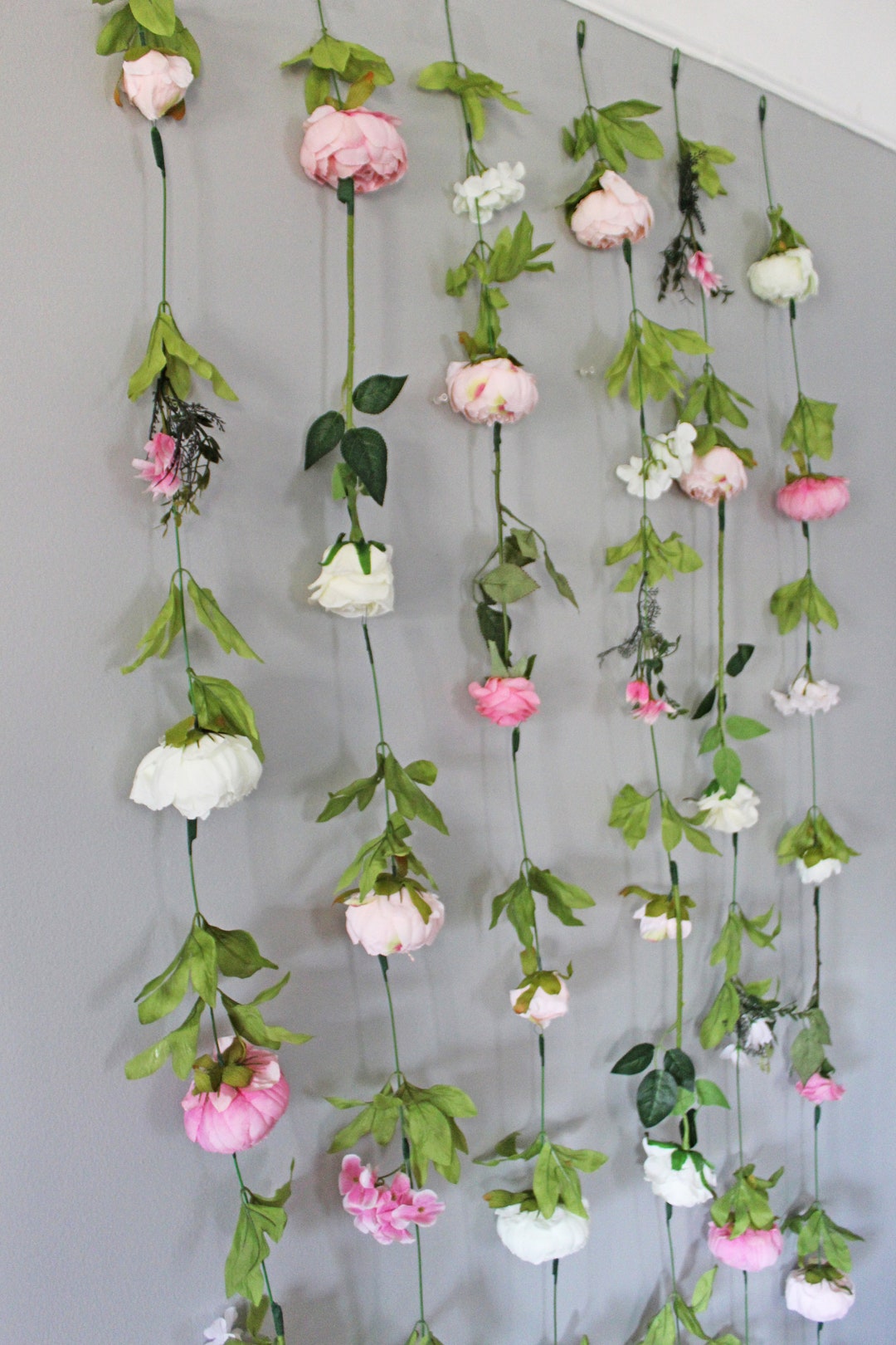 Flower Garland Wall Decor, Dorm Room Decor, Flower Garland Wedding ...