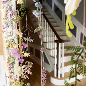 Wildflower Garland, Hanging Flowers, Wedding Flower Garland, Hanging ...