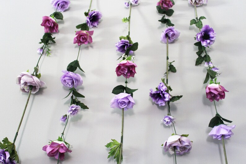 Wedding Reception Decorations Spring Garland Purple Flower - Etsy