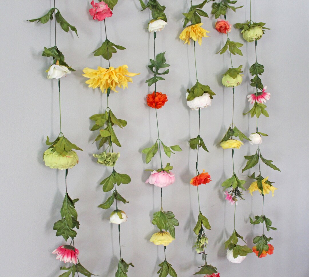 Flower Garland Hanging, Fall Wedding Decor, Flower Garland Wall Decor ...
