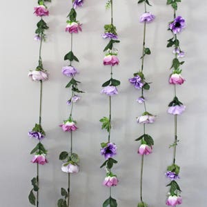 Wedding Reception Decorations, Spring Garland Purple Flower Garland ...