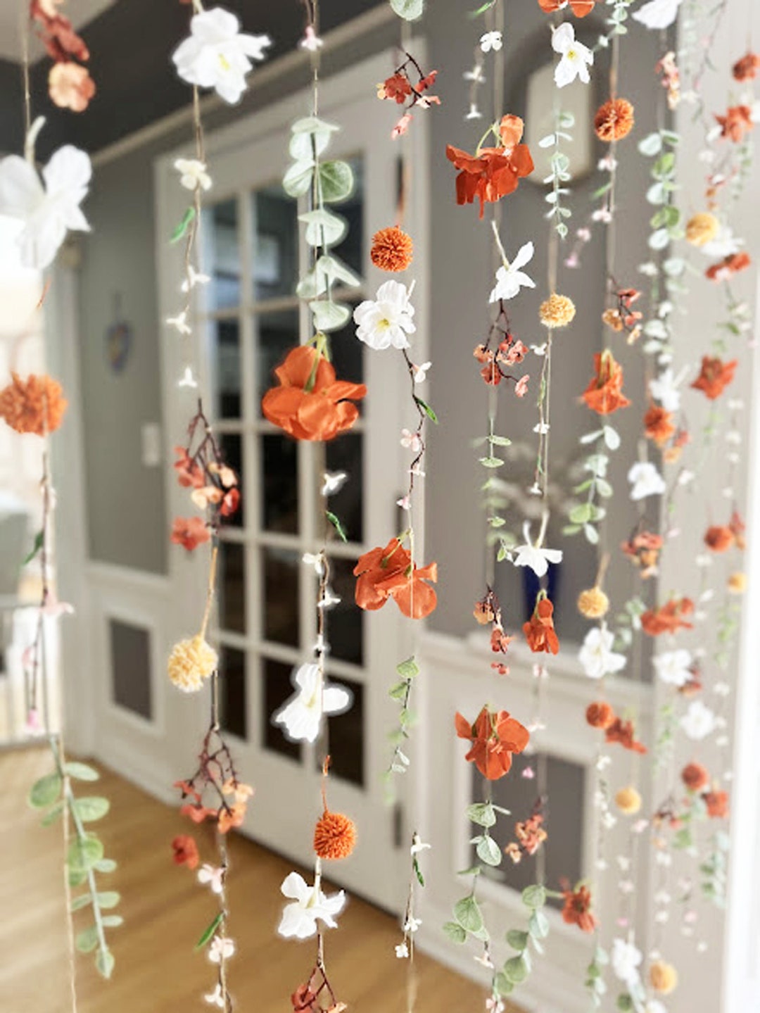 Wildflower Garland, Hanging Flowers, Wedding Flower Garland, Hanging ...