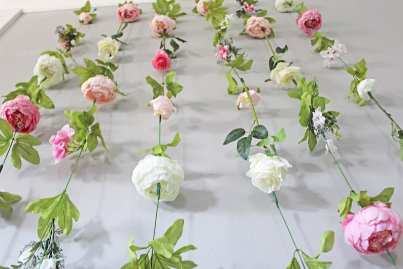 Flower Garland Wall Decor Dorm Room Decor Flower Garland - Etsy