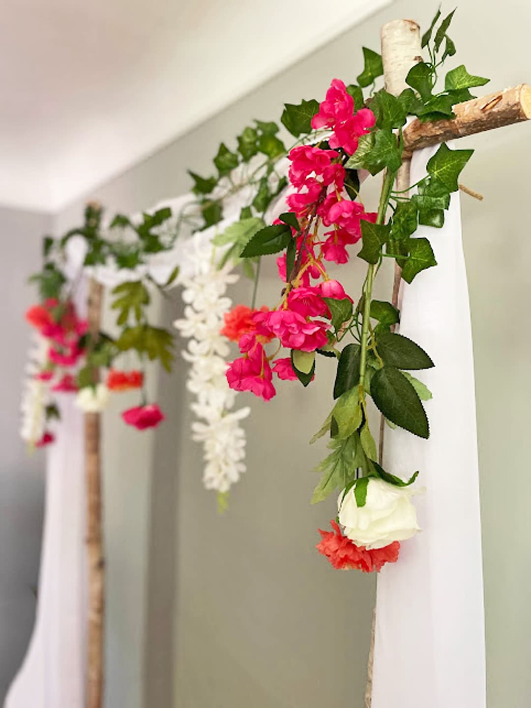 Flower Garland Wedding, Flower Garland Backdrop, Hanging Flower ...