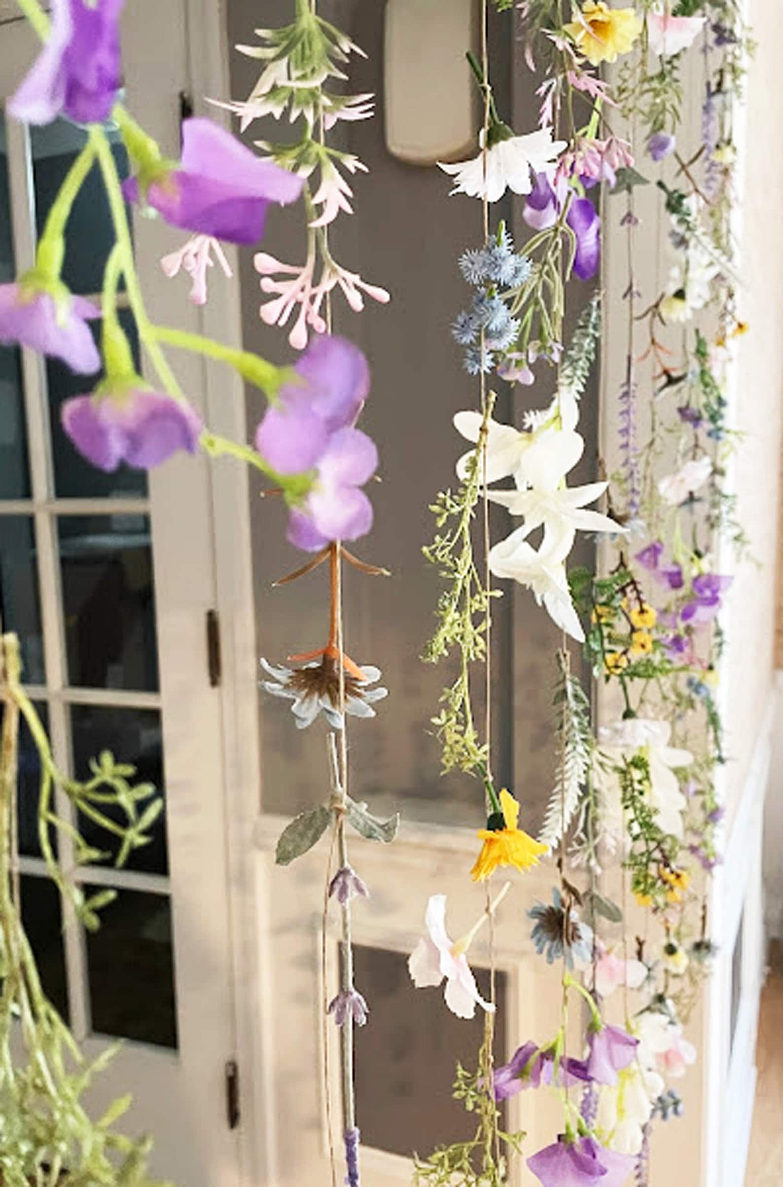 Wildflower Garland, Hanging Flowers, Wedding Flower Garland, Hanging ...