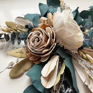 Large Rustic Cake Topper Wedding Cake Flowers, Natural Cake Topper ...