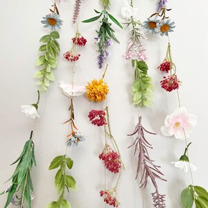 Wildflower Wedding Backdrop Garland, Hanging Floral Ceremony Decor ...