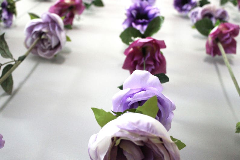 Wedding Reception Decorations Spring Garland Purple Flower - Etsy