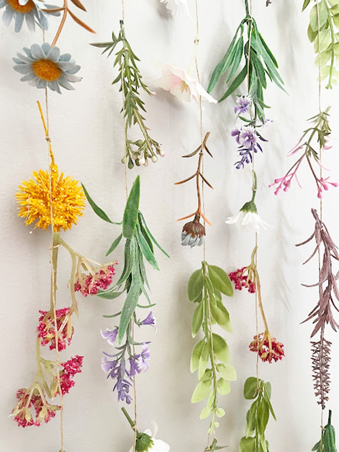 Wildflower Garland, Floral Garland, Hanging Flowers, Wedding Flower ...