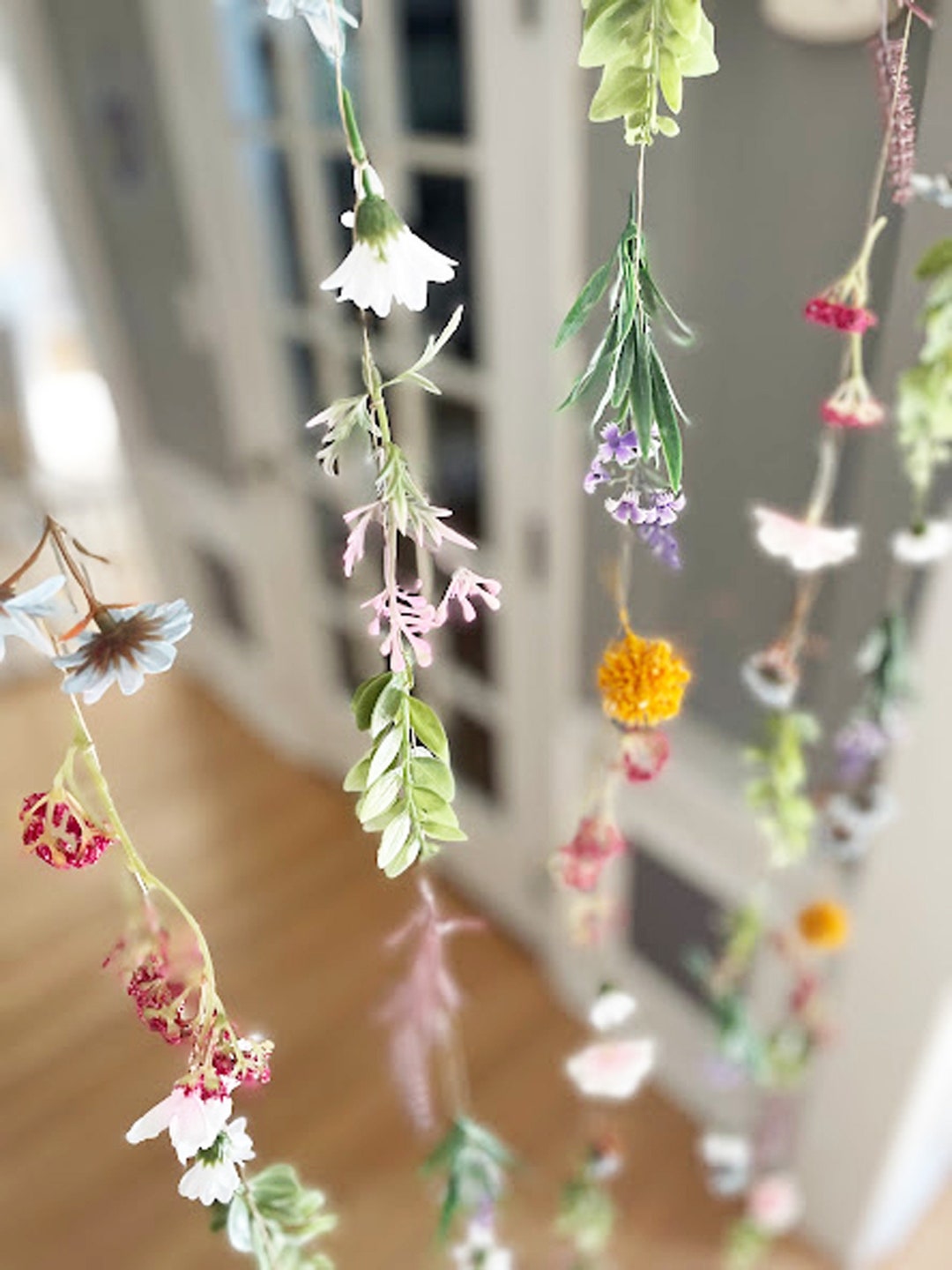 Wildflower Garland, Floral Garland, Hanging Flowers, Wedding Flower ...