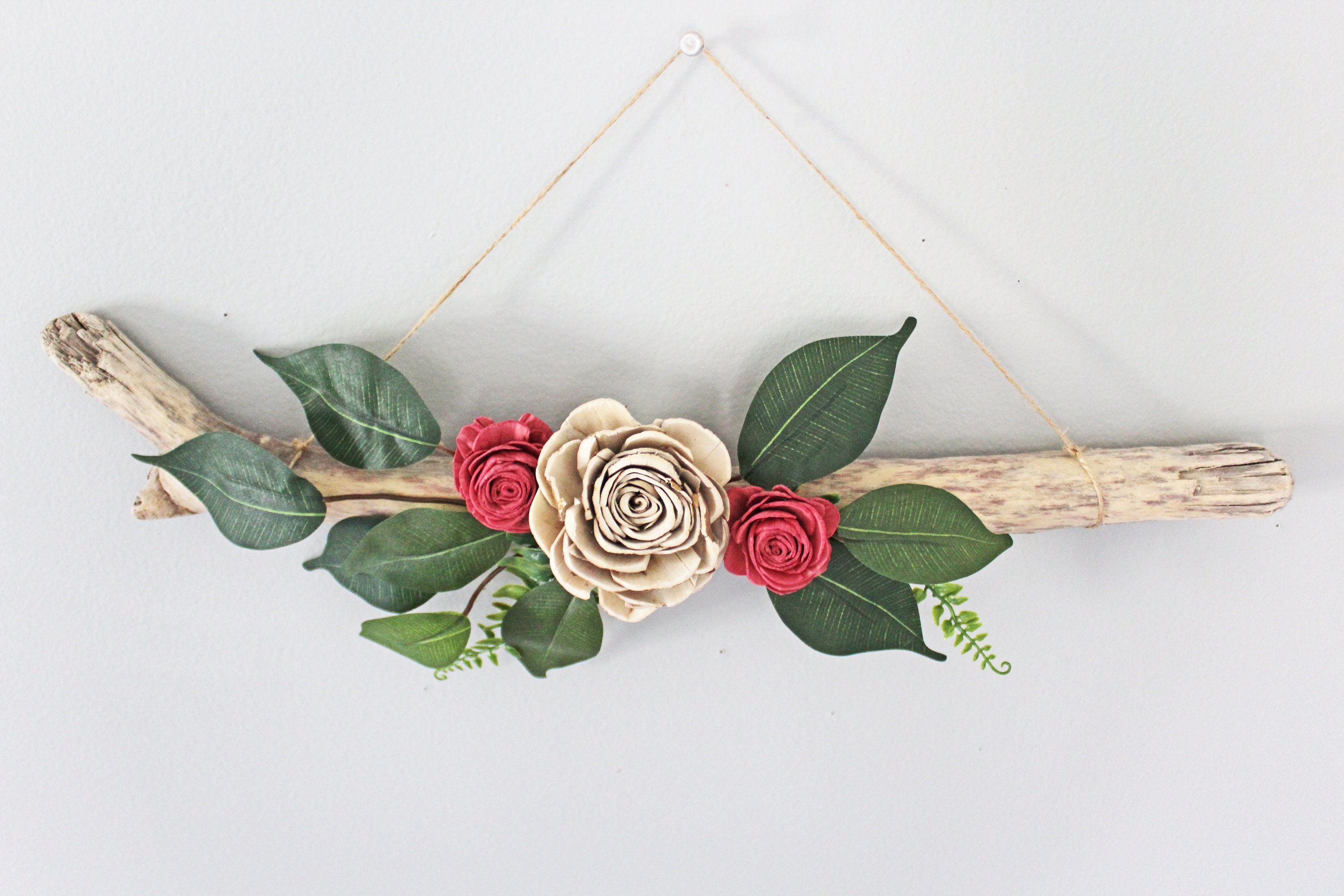 Boho Home Decor Flower Wall Hanging Boho Flower Wall | Etsy