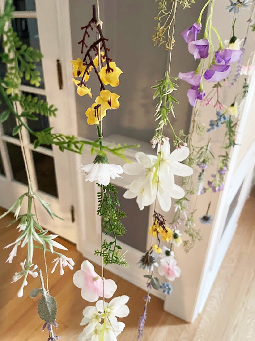Wildflower Garland, Hanging Flowers, Wedding Flower Garland, Hanging ...