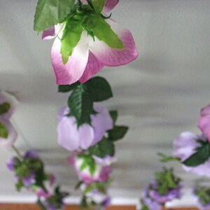 Wedding Reception Decorations, Spring Garland Purple Flower Garland ...