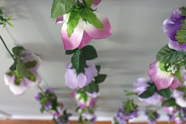 Wedding Reception Decorations Spring Garland Purple Flower - Etsy