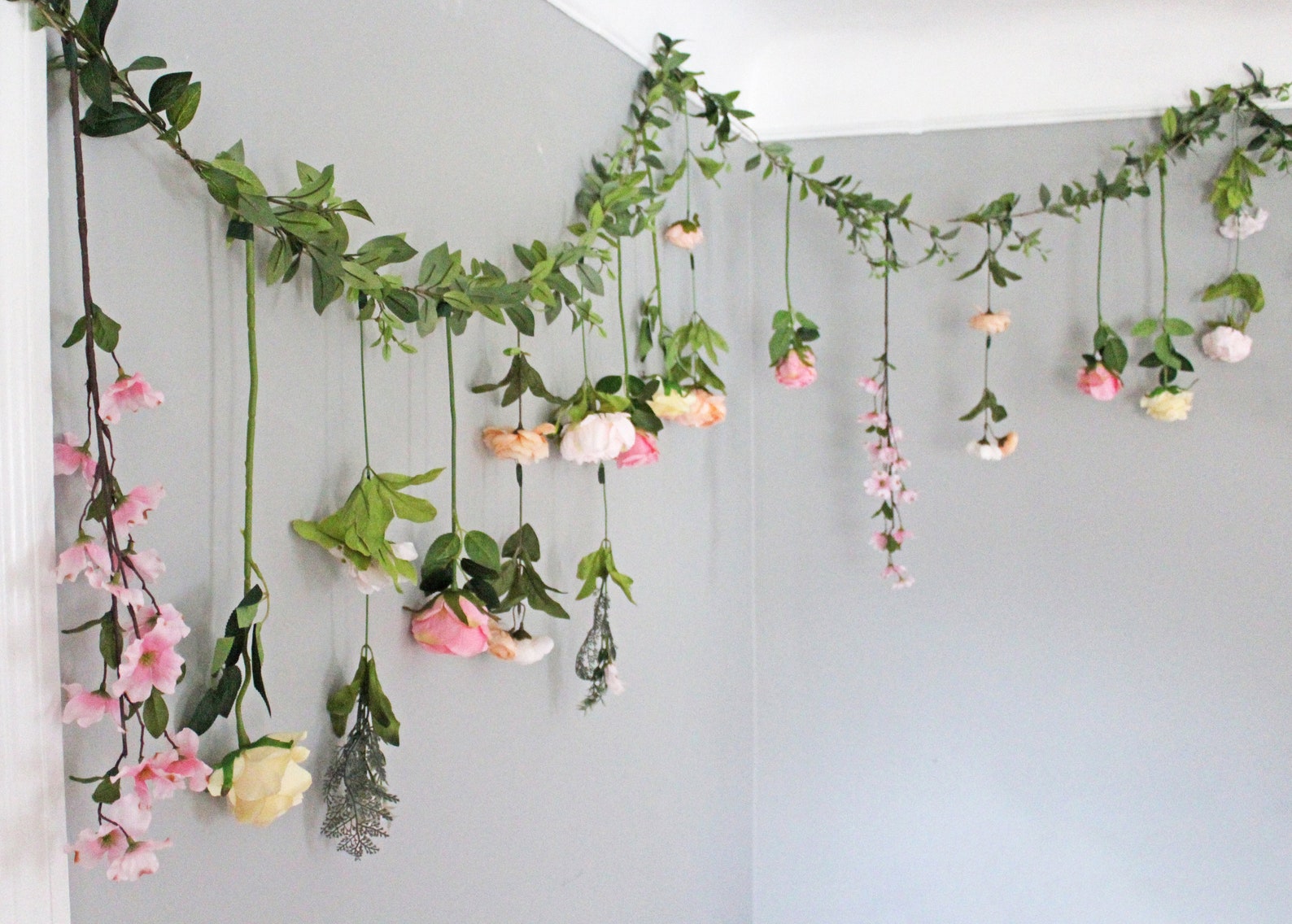 Flower Garland Backdrop Hanging Flower Backdrop Flower - Etsy