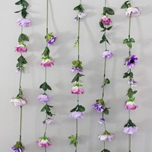 Wedding Reception Decorations, Spring Garland Purple Flower Garland ...