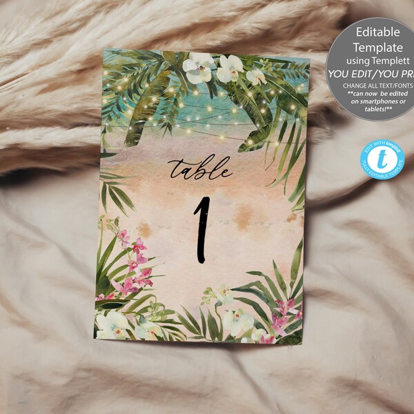Beach Table Numbers - Etsy