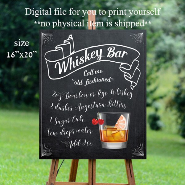 Chalkboard Bar Menu - Etsy